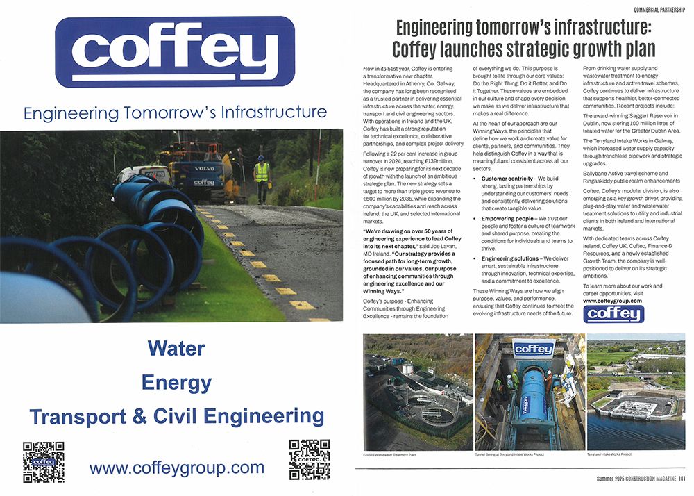 3- Coffey recognised in Construction Magazine’s annual list of the Top ...