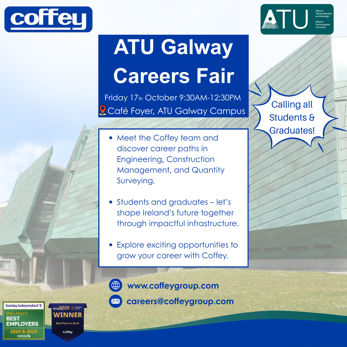 ATU Galway Careers Fair Post - Welcome to Coffey Group | Industrial ...